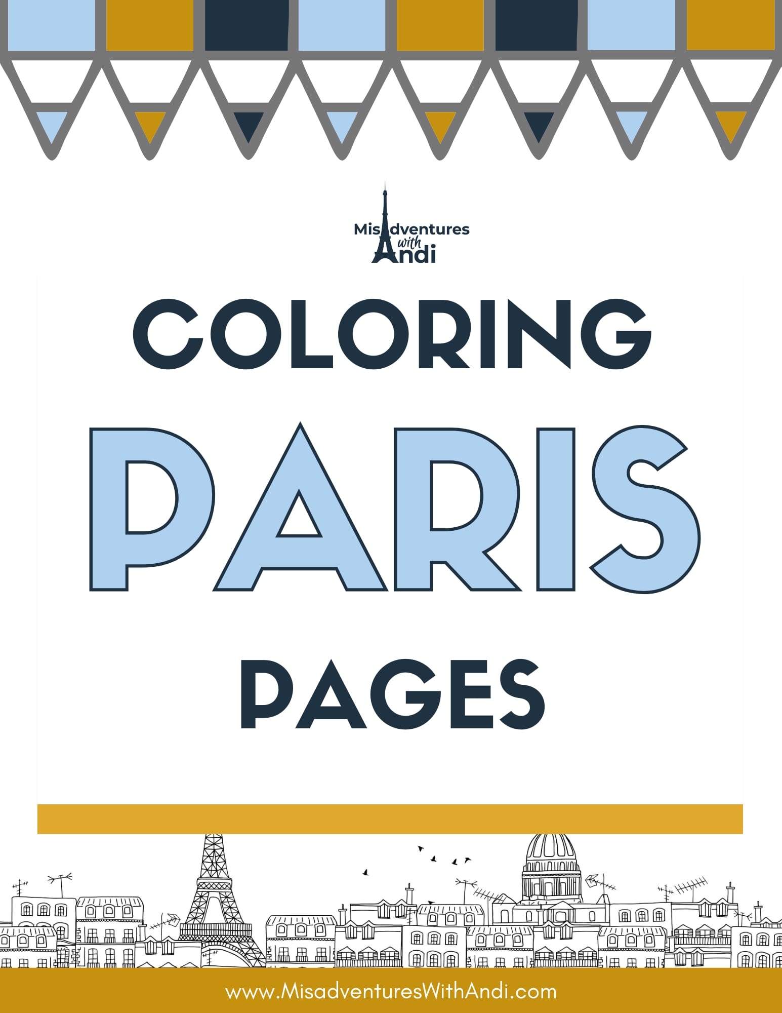 Free Paris Coloring Pages - Misadventures with Andi