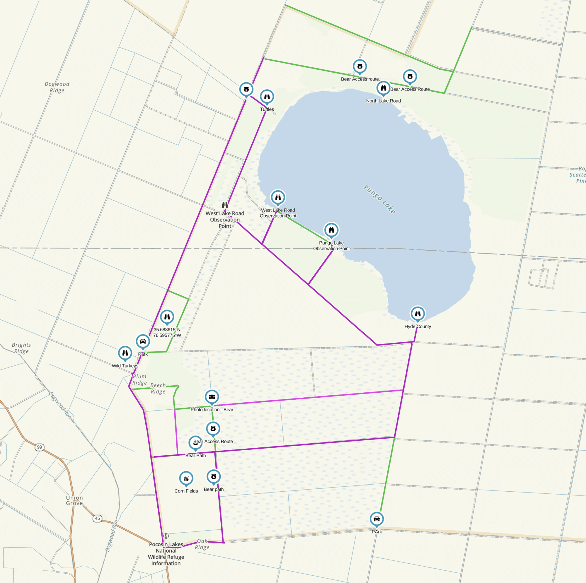Pocosin Lakes National Wildlife Refuge: The Pungo Unit