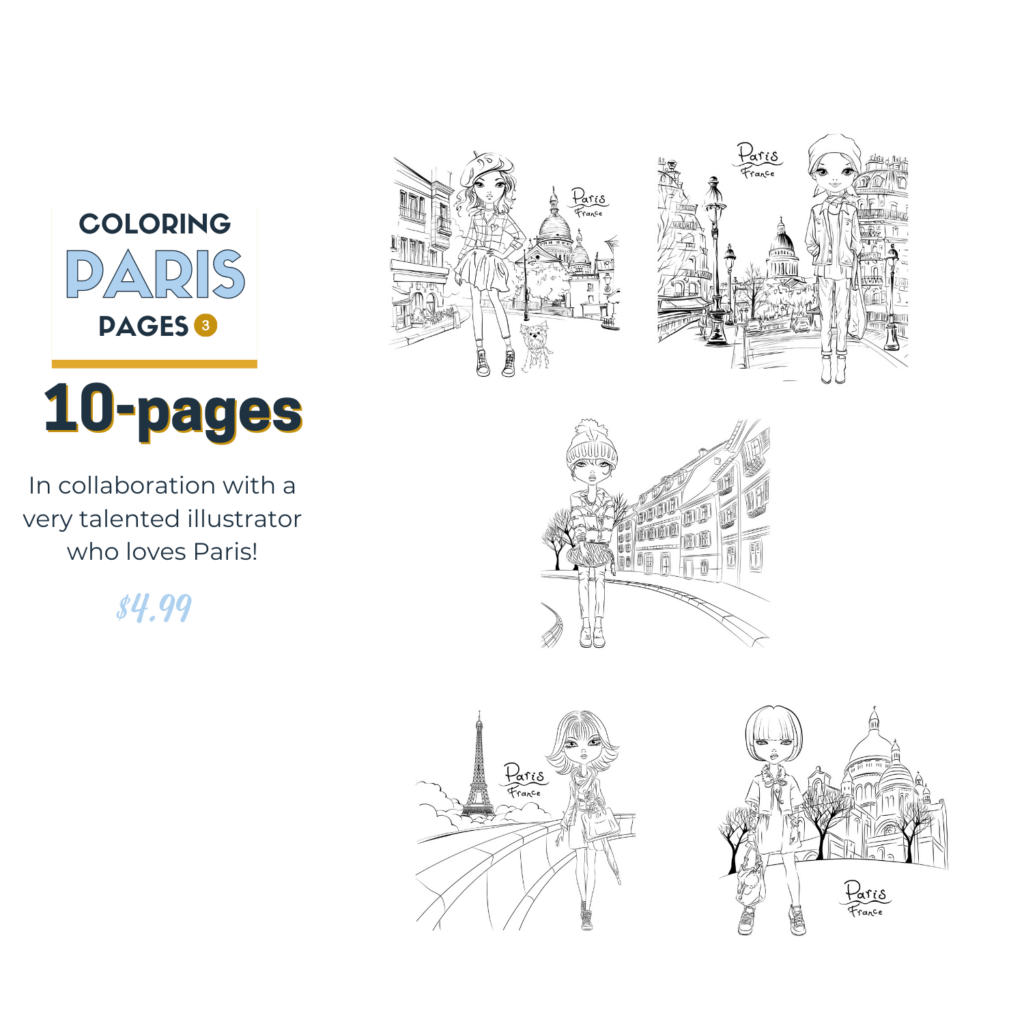 Paris Coloring Pages Edition 3 - Misadventures with Andi